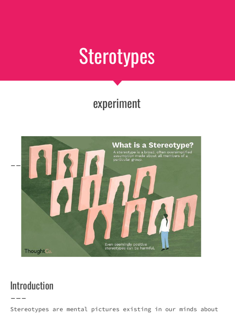 Sterotypes | PDF