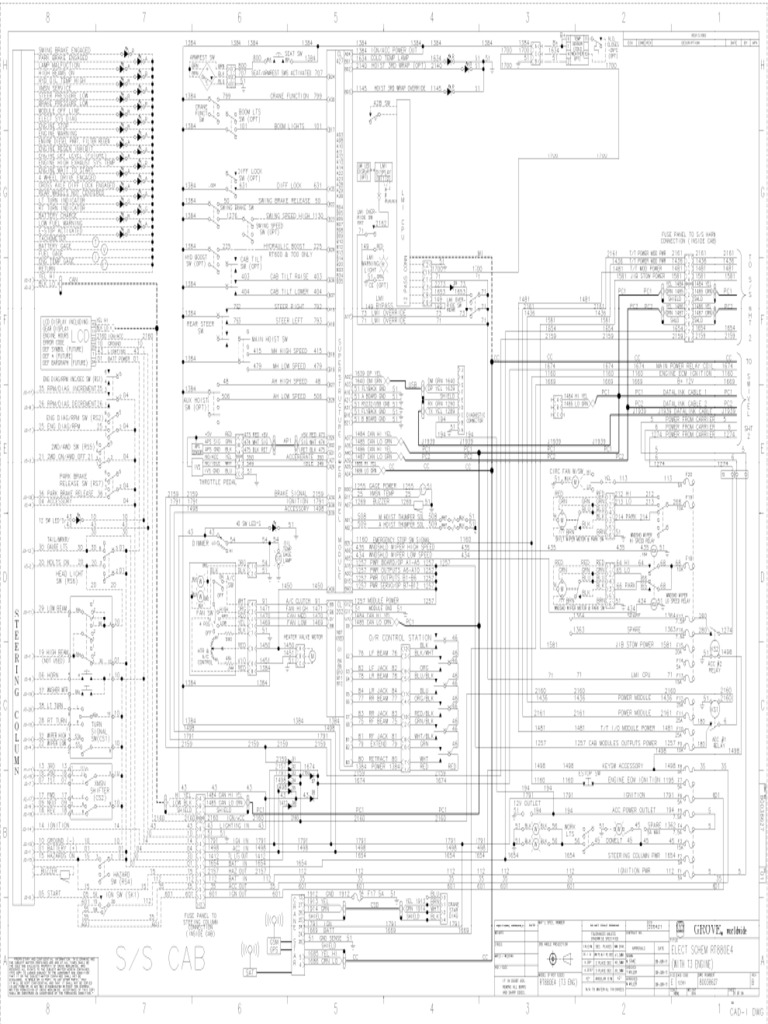 GROVE CRANE 80T - Electrical Schematic | PDF