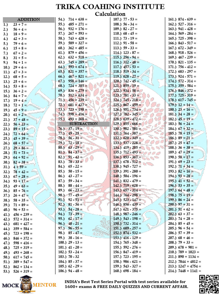 Calculation Sheet | PDF
