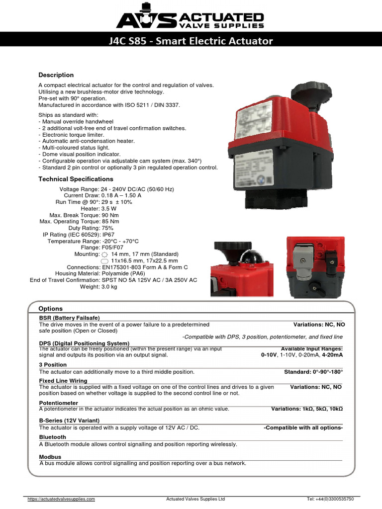 AVS Data Sheet J4C 85 | PDF