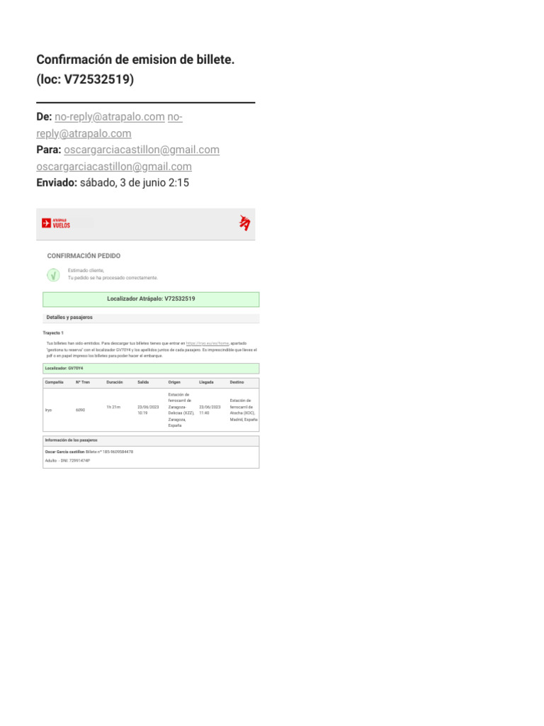 Documento de Outlook | PDF