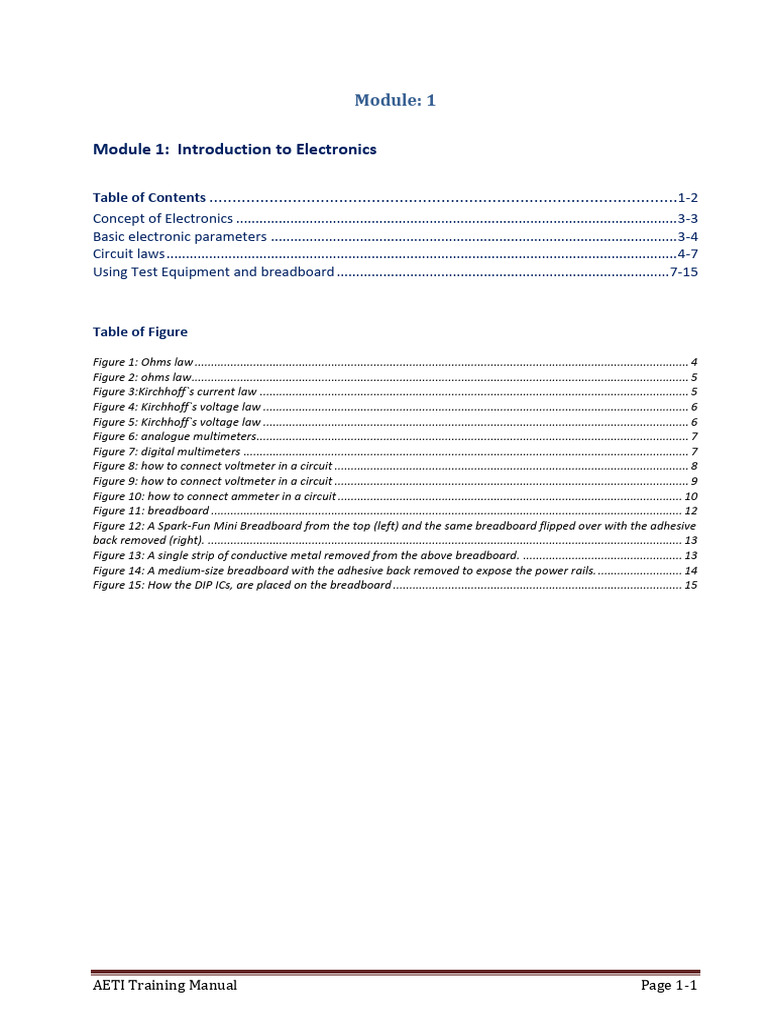 Module 01 - Intro. To Electronics | PDF