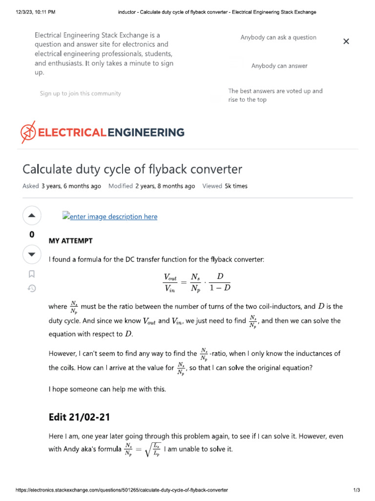 Duty Cycle Defined | PDF