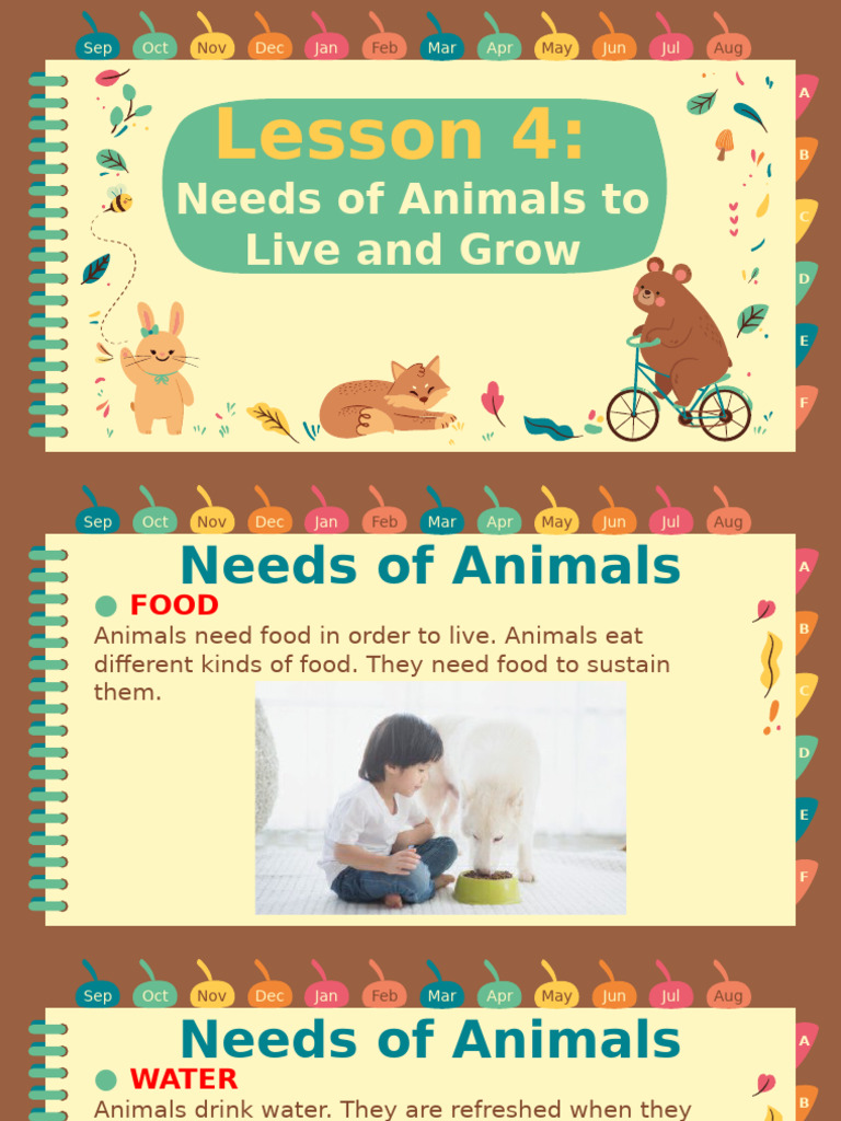 Science 2ndQ Lesson 4 - Needs of Animals To Live and Grow | PDF