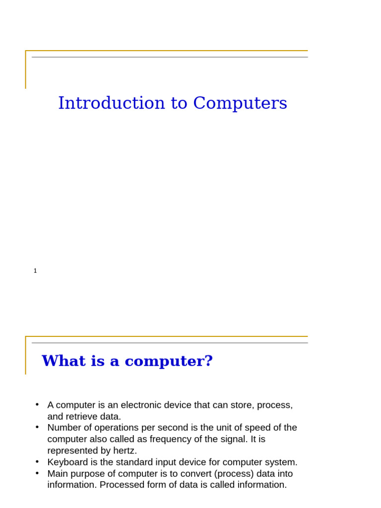 1-Introduction To Computers | PDF