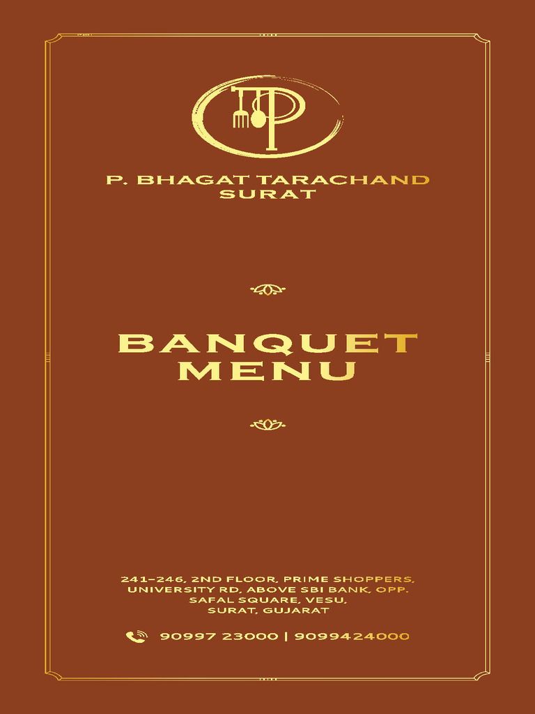 Banquet Menu Final | PDF | Soup | Curry
