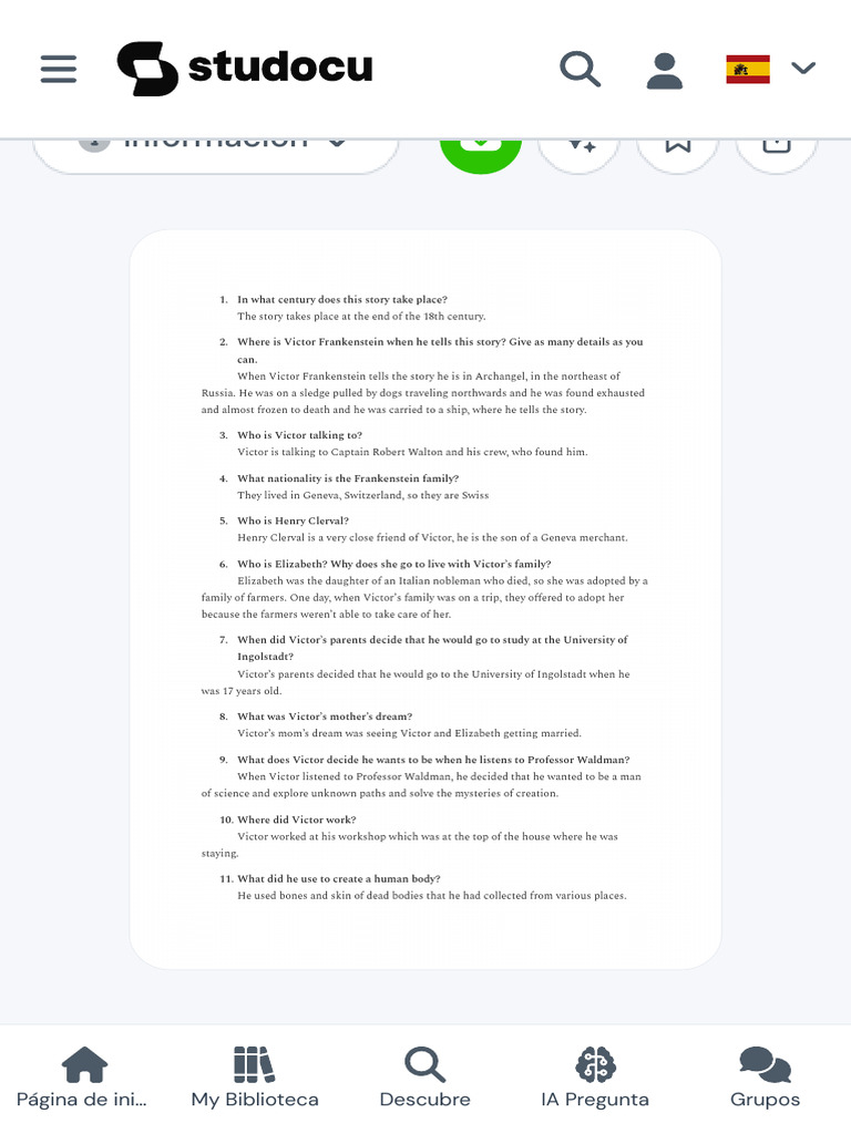 Frankenstein Questions - in What Century Does This Story Take Place The ...