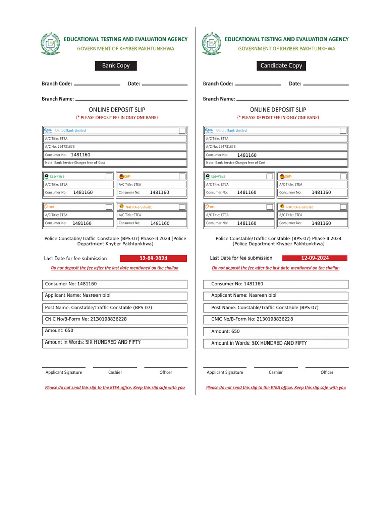 Payment slip | PDF