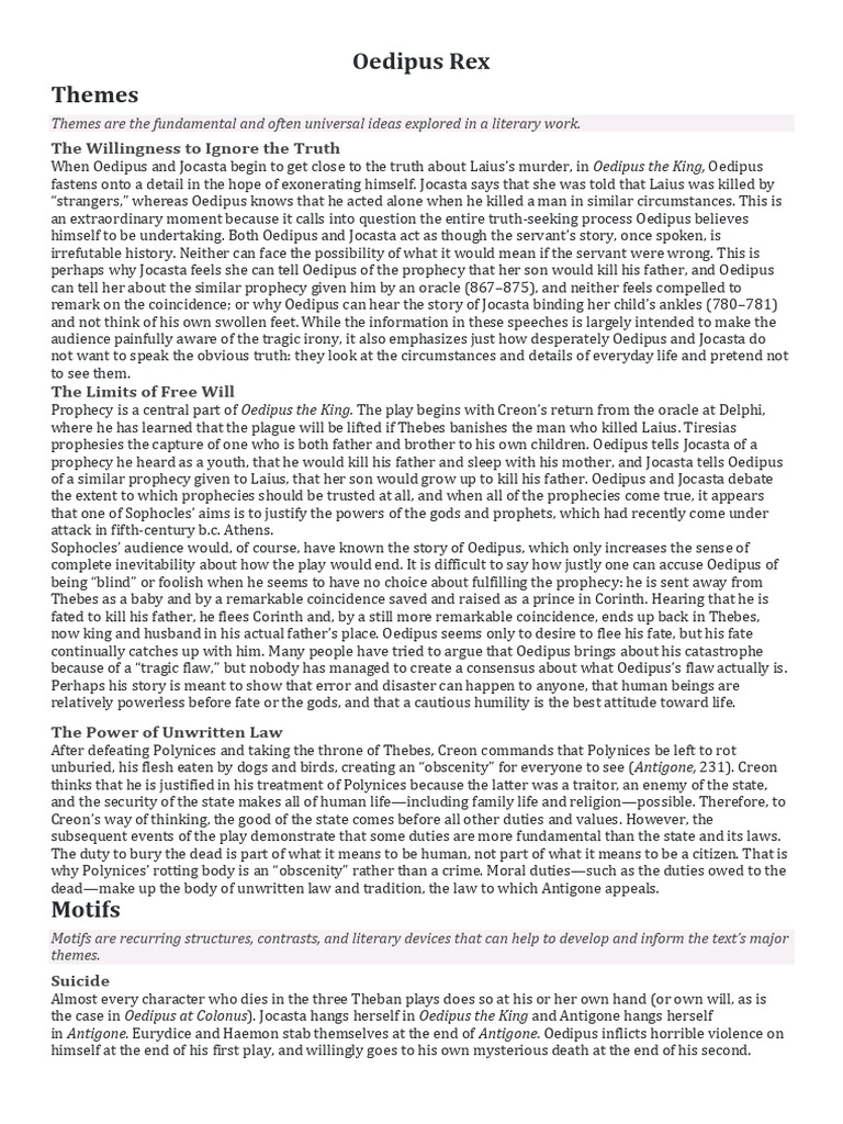 Oedipus Rex | PDF