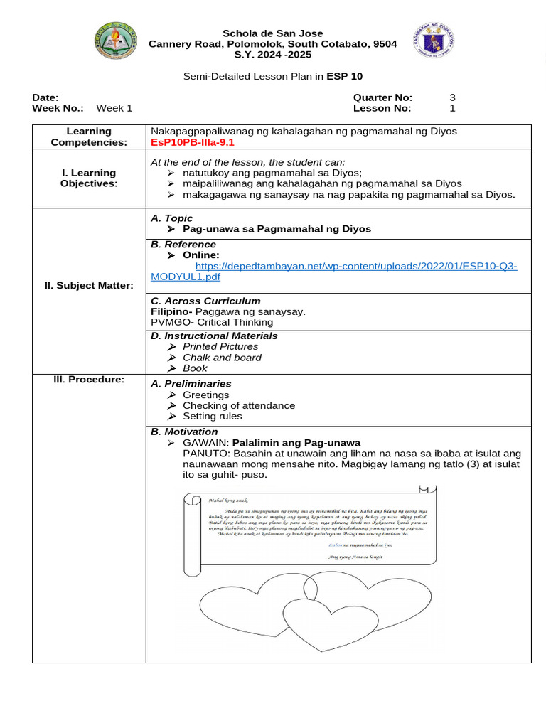 ESP10-Q3-Lesson 1 | PDF