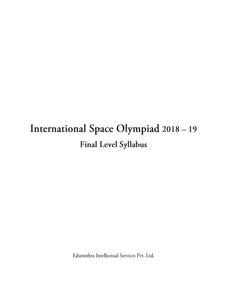 ISO Final Level Examination Syllabus | PDF