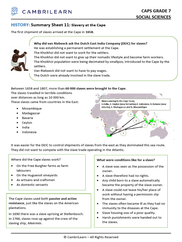 History Summary Sheet 11 | PDF