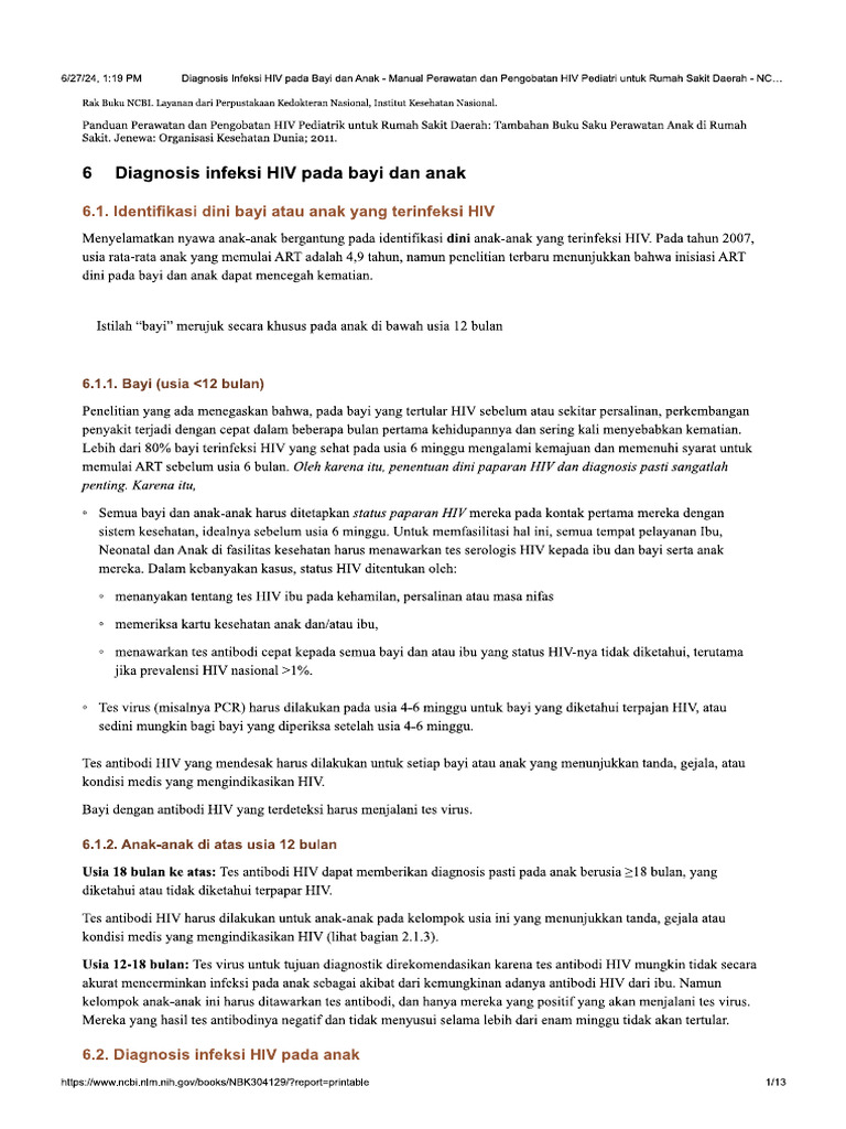Buka Diagnosis Infeksi HIV Pada Bayi Dan Ana... Uk Rumah Sakit Daerah ...