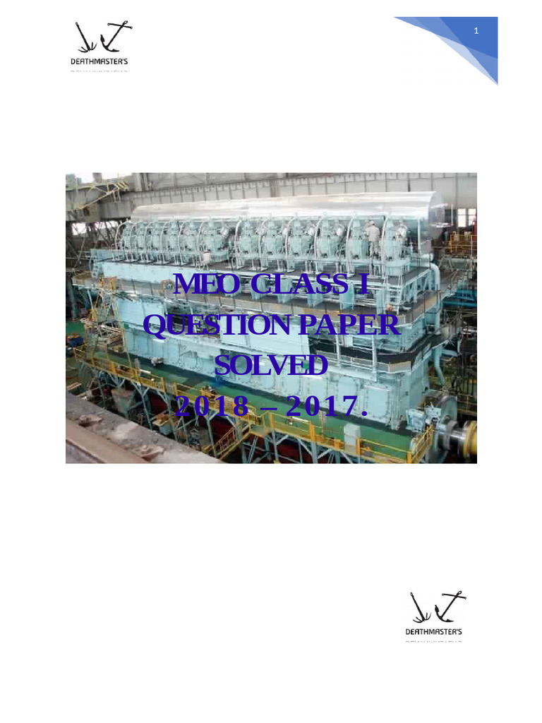 Meo Class 1 Paper Solved 2017-2018 | PDF