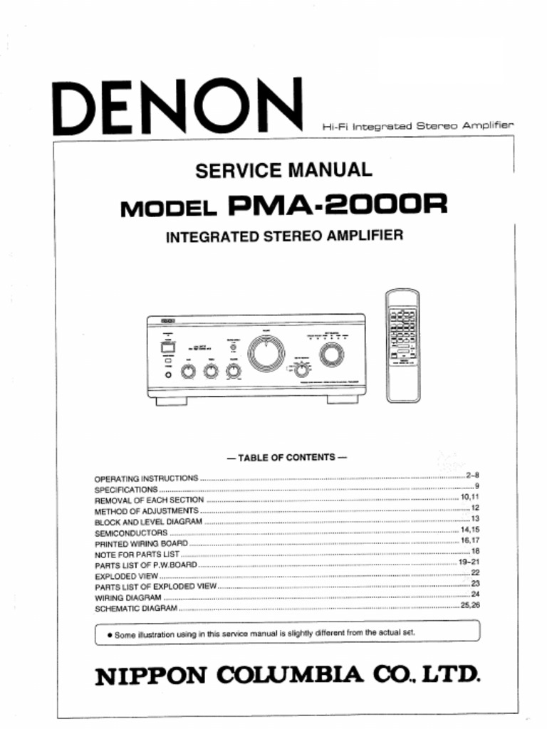 Denon Pma 2000r SM Service Manual | PDF