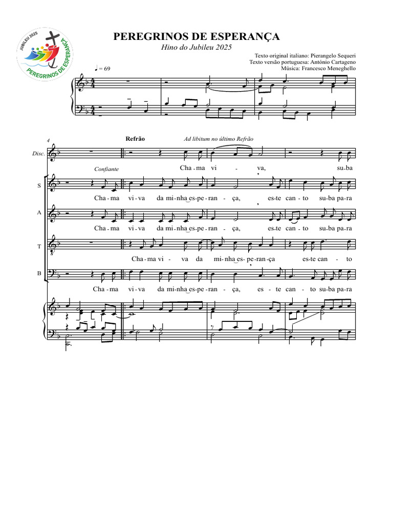 Spartito Inno PT | PDF