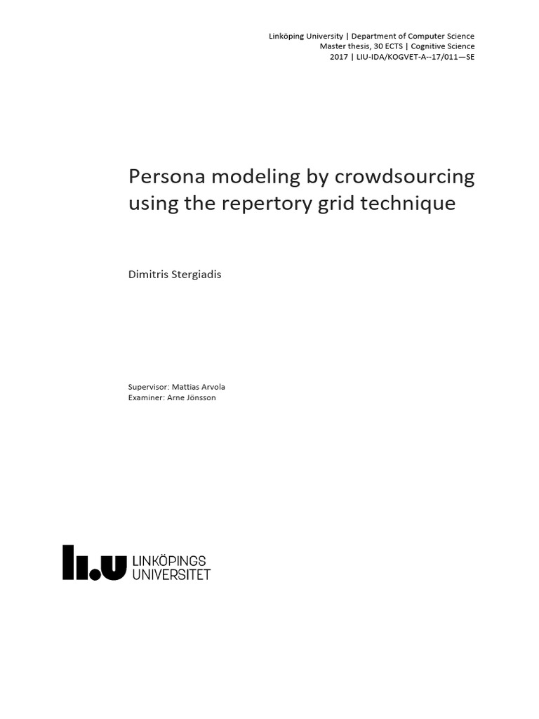 Persona Modeling by Crowdsourcing Using The Repertory Grid Technique | PDF
