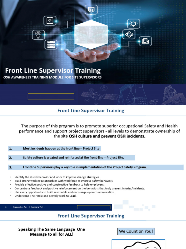 Front Line Supervisor Training | PDF