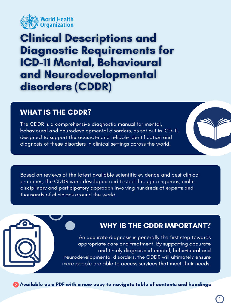 What Is The CDDR?: Available As A PDF With A New Easy-To-Navigate Table ...