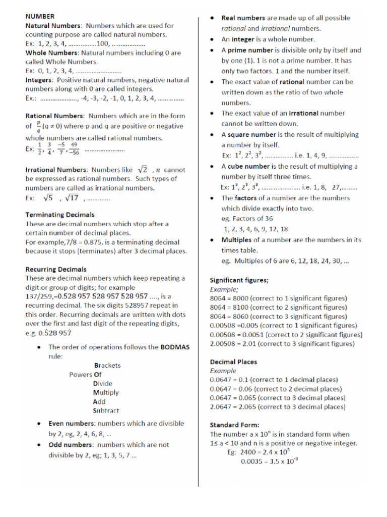 iGCSE 0580 Formula Cheat Sheet | PDF | Business