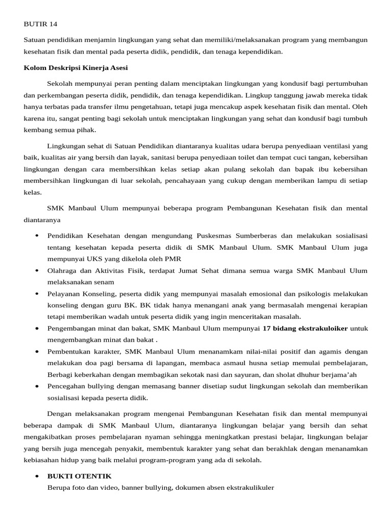 Butir 14-16 Akreditasi | PDF