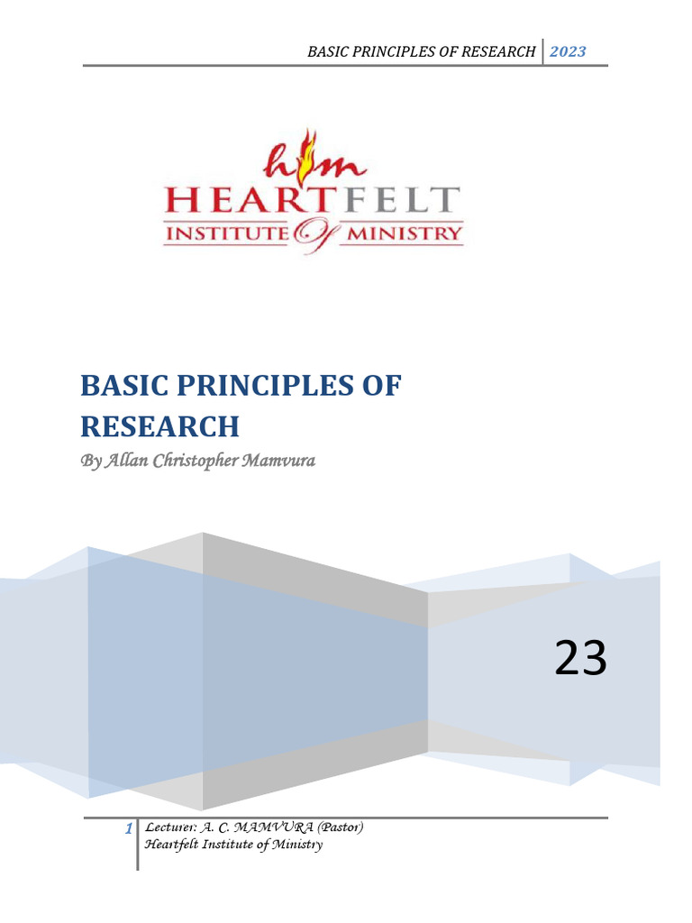 Essential Research Principles 2023 | PDF | Quantitative Research ...