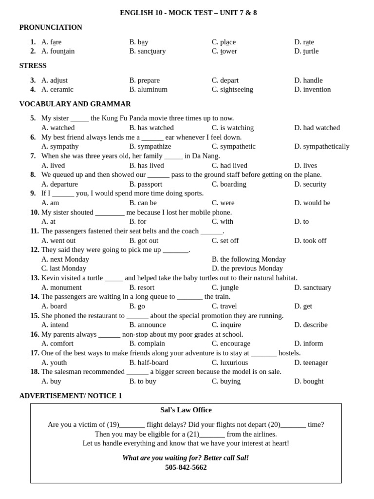 10 - Friends Global - Unit 7 8 - Sample Test - Key | PDF | Moon | Mars