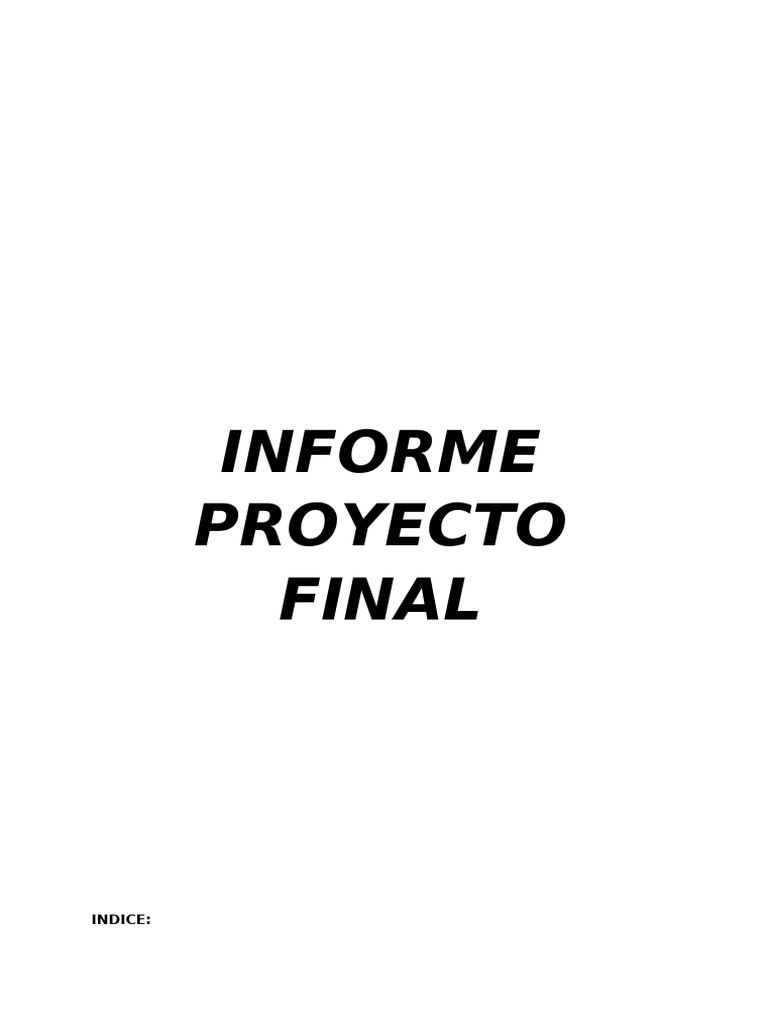 Informe, Proyecto Final Estetica | PDF