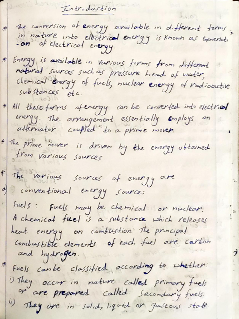 1 - 1 Introduction and Power Generation | PDF