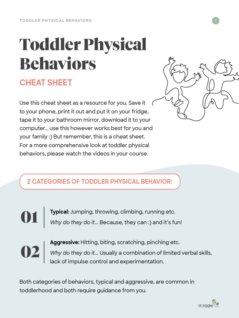 Toddler Hitting More Cheat Sheet | PDF