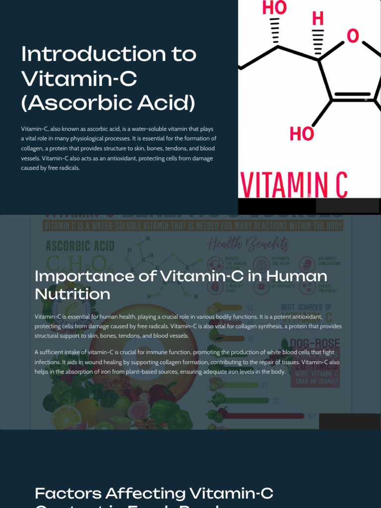 Introduction To Vitamin C Ascorbic Acid | PDF