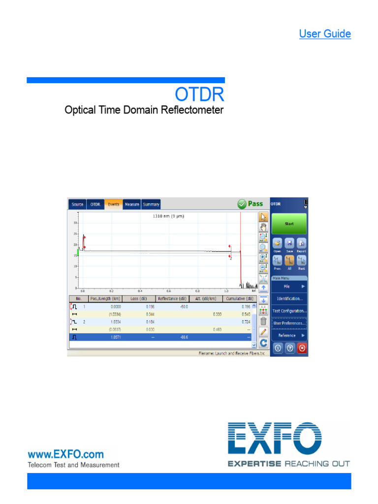 Exfo User Guide OTDR English (1068770) | PDF
