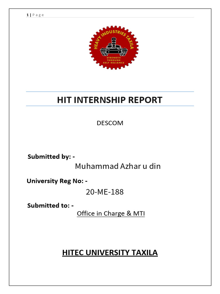 Internship Report | PDF