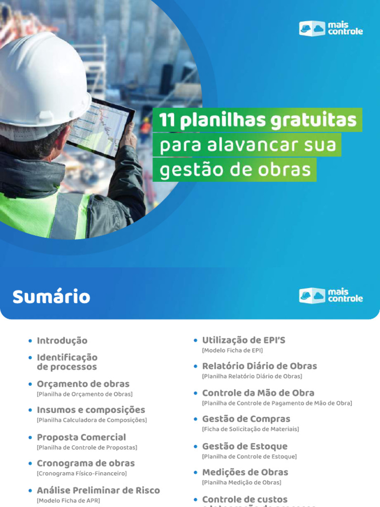 Ebook 11 Planilhas Gratuitas | PDF