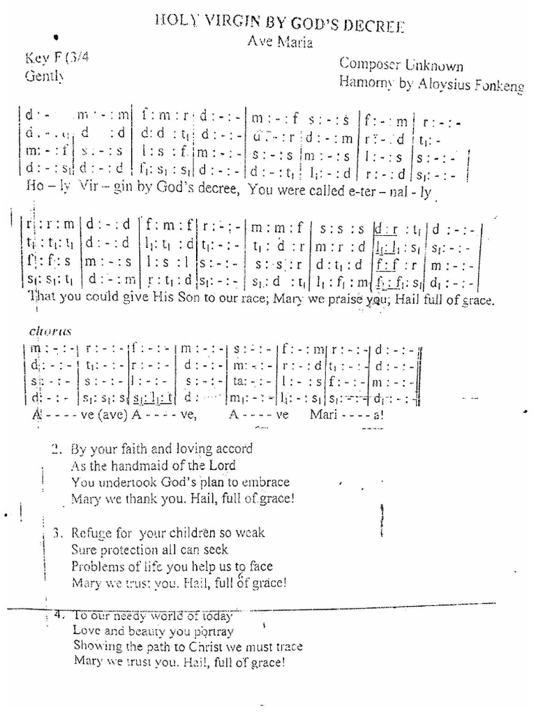 Holy Virgin by God's Decree | PDF