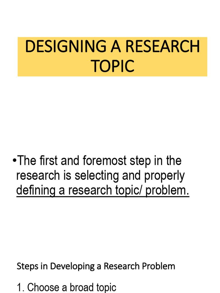Lesson-7.-Designing-a-Research-Topic_022230 | PDF