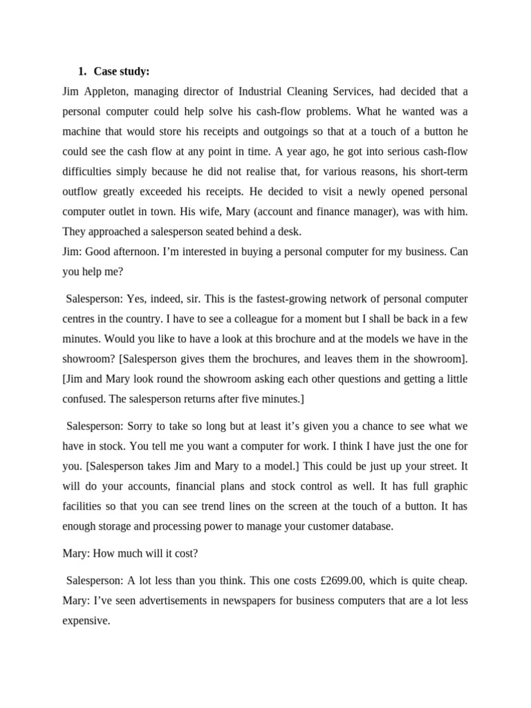 Case study chapter 3.w32 | PDF