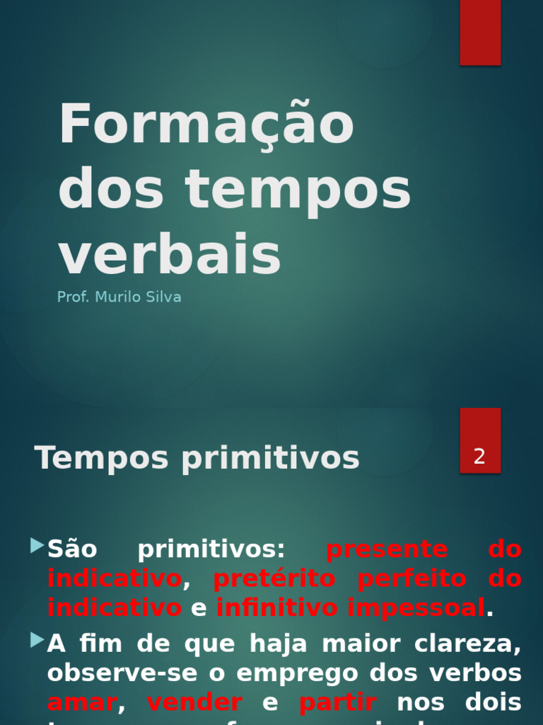 Formação Dos Tempos Verbais | PDF