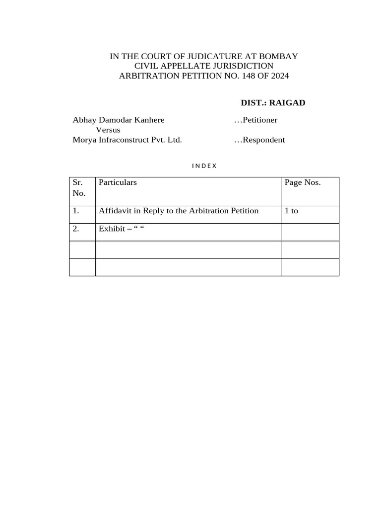 Affidavit in Reply | PDF