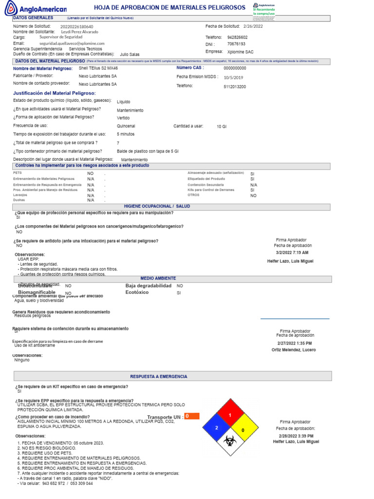 Shell Tellus S2 MX 46 | PDF