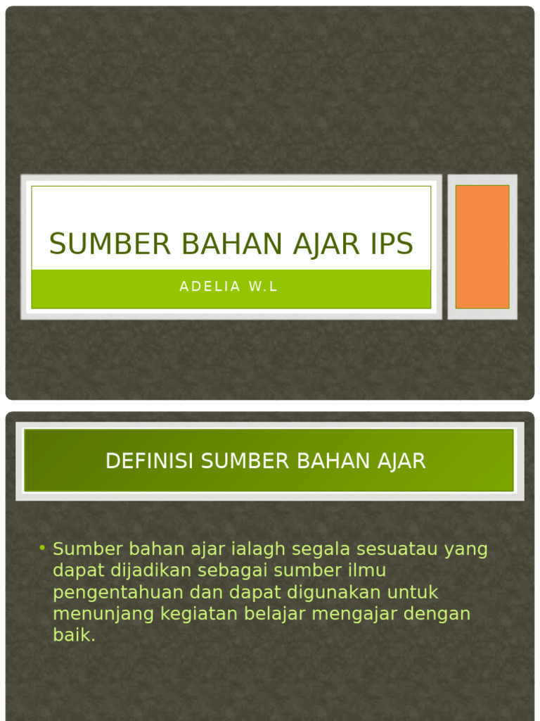 Sumber Bahan Ajar IPS | PDF