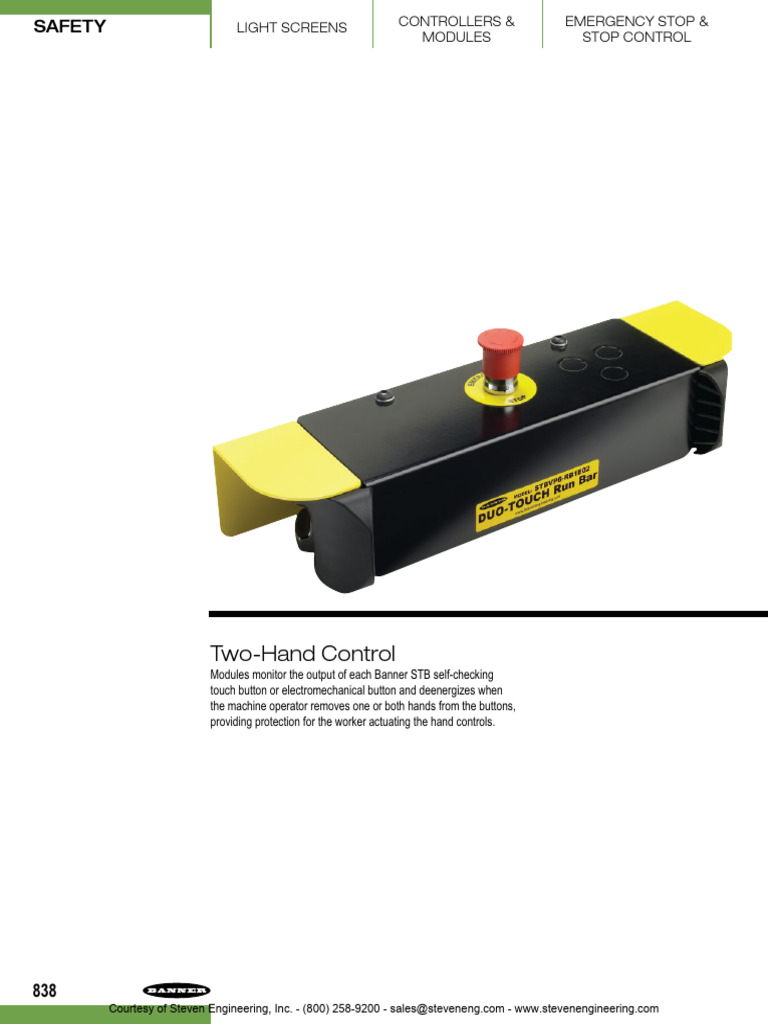 BANNER 双手装置 04 - MAIN - 2-HAND-CONTROL | PDF