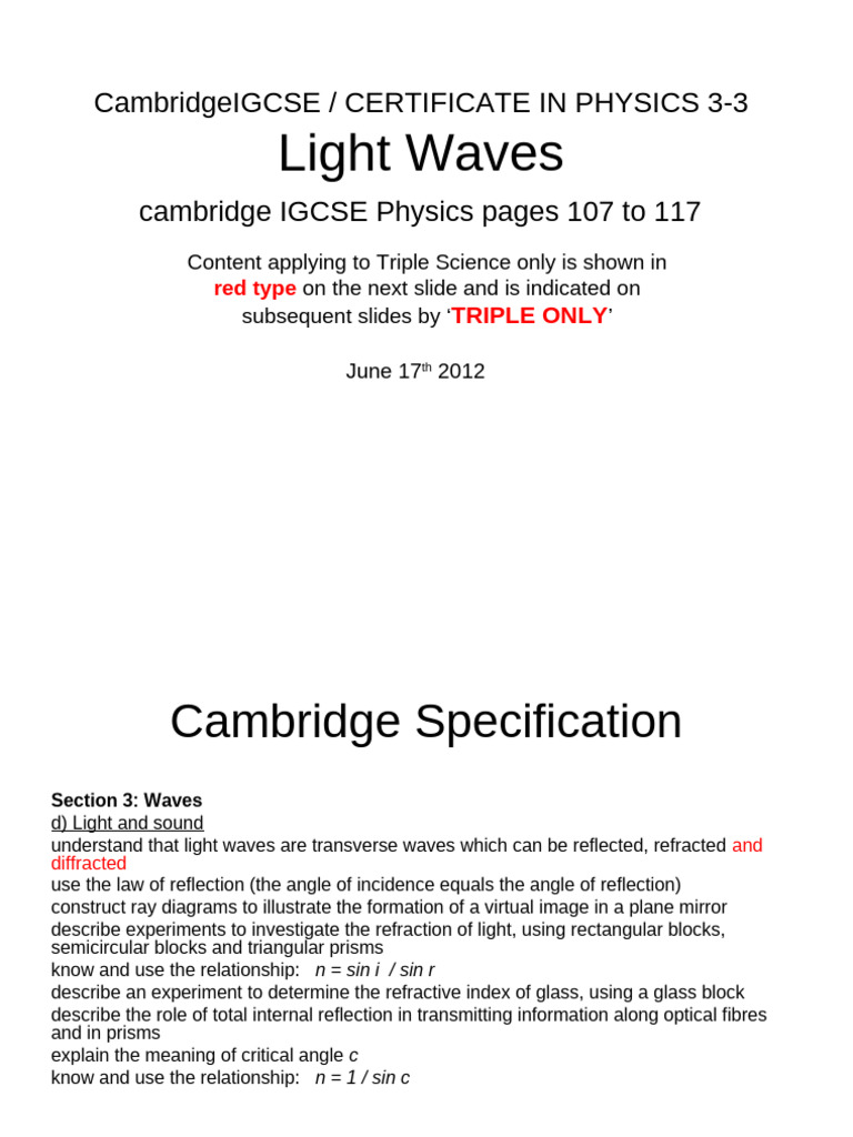 Physics Light | PDF