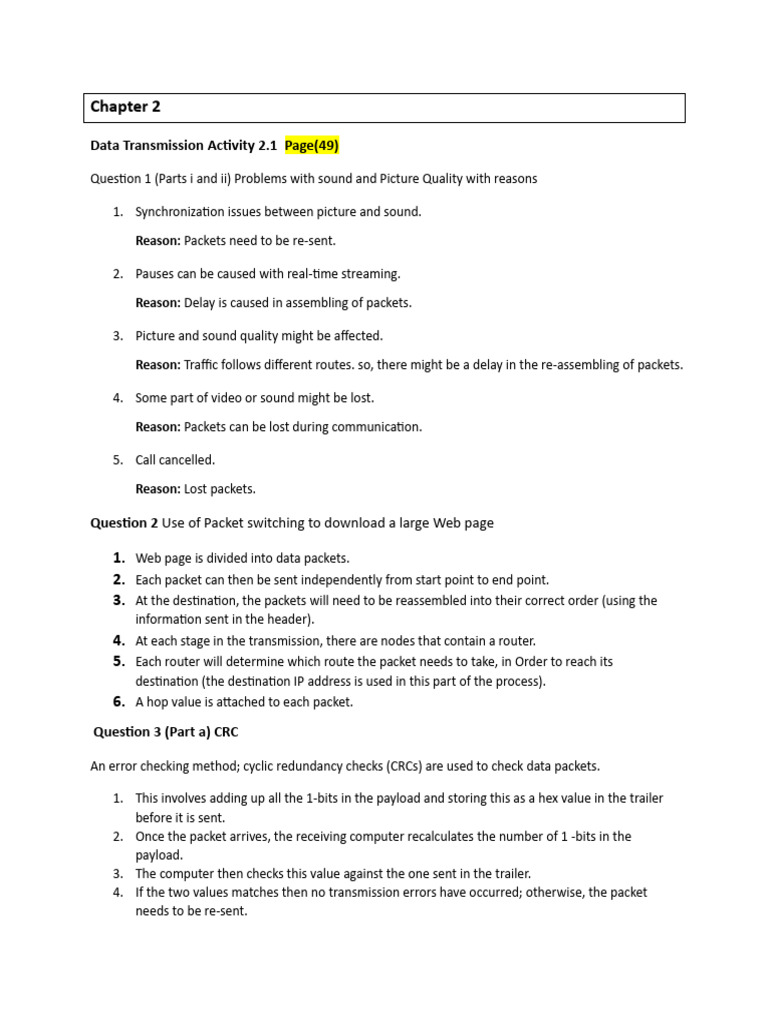 CH 2-Activities & Exam-Style Questions | PDF
