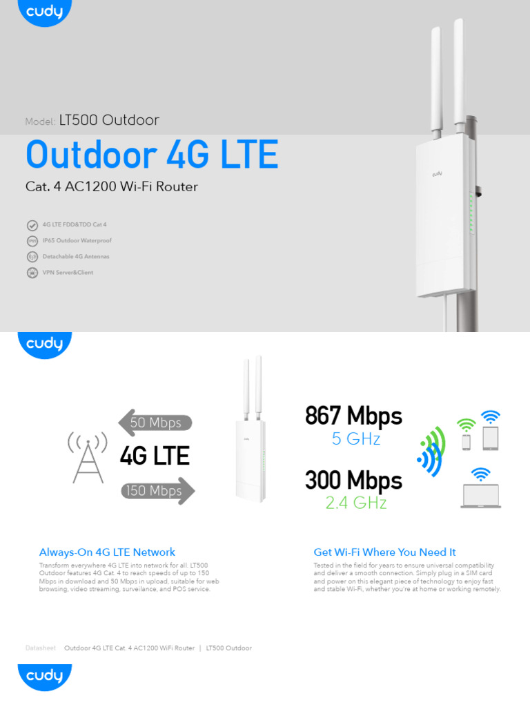 Cudy - Outdoor 4G LTE | PDF