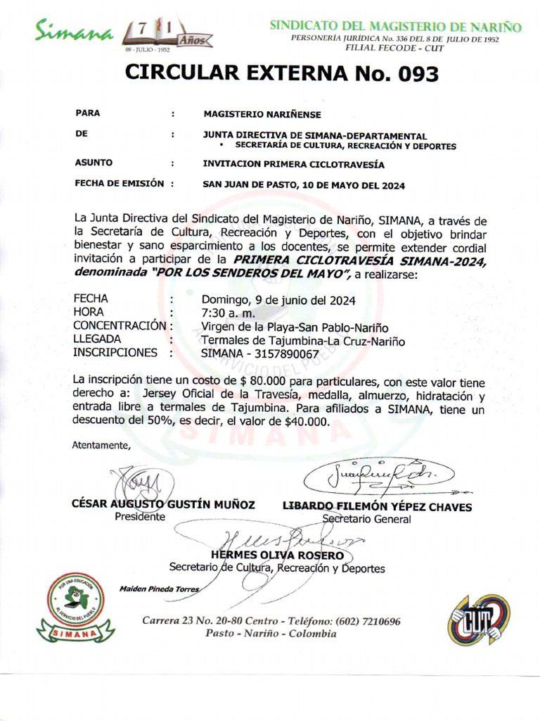 Circular Externa 093 | PDF