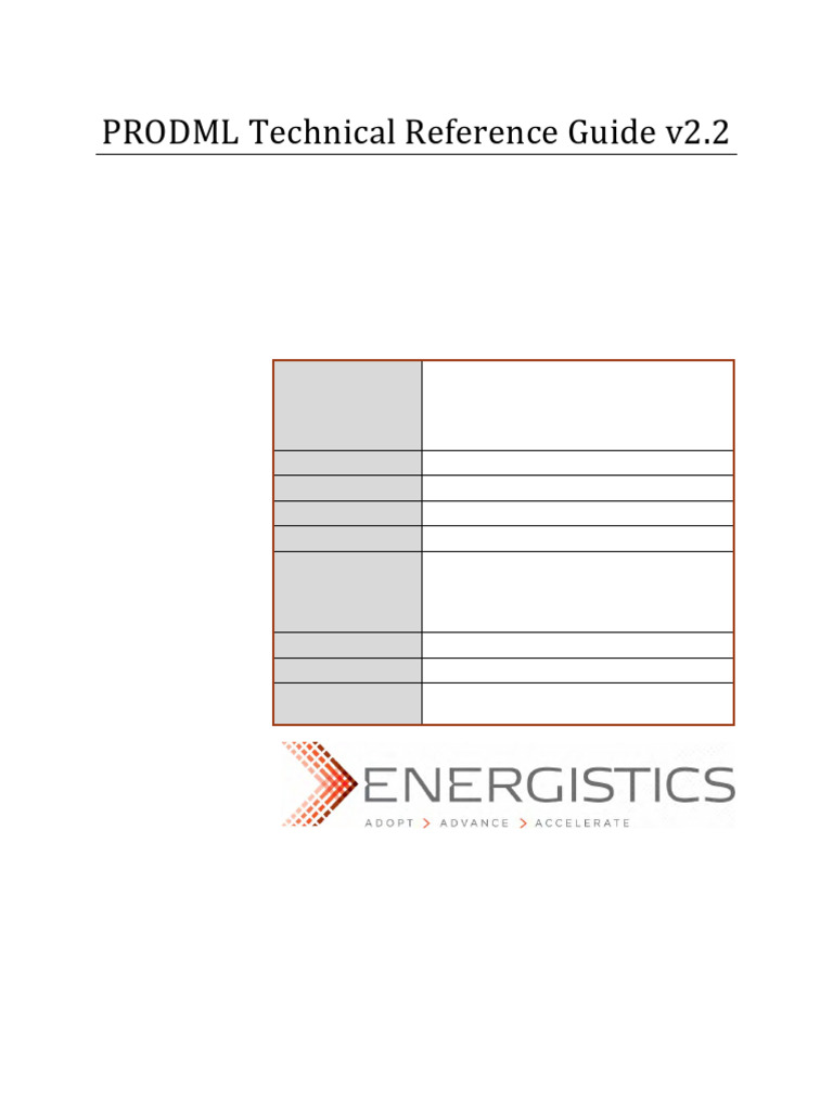 PRODML Technical Reference Guide v2.2 v1.0 | PDF | Unified Modeling ...