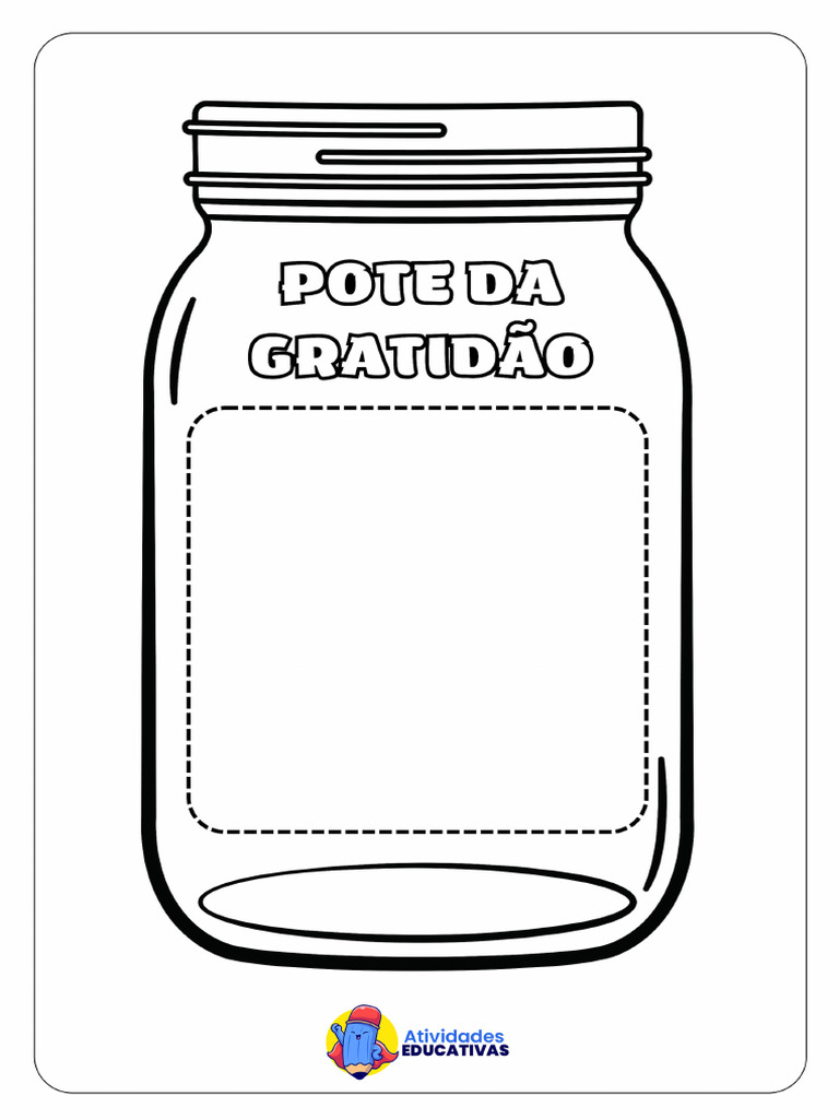 Pote Da Gratidao para Imprimir | PDF