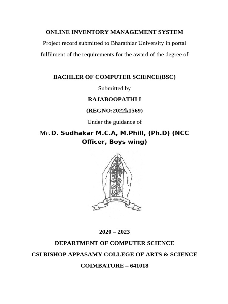 Online Inventory Management System-1 | PDF