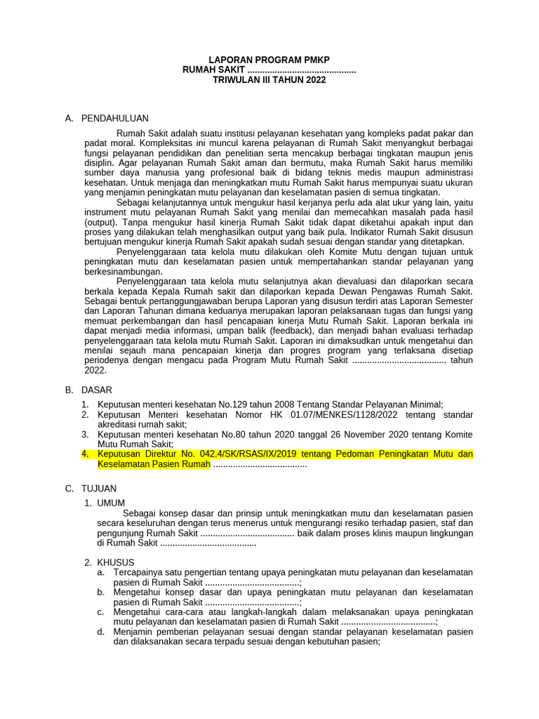 Lap PMKP Triwulan Iii (Juli-September) | PDF